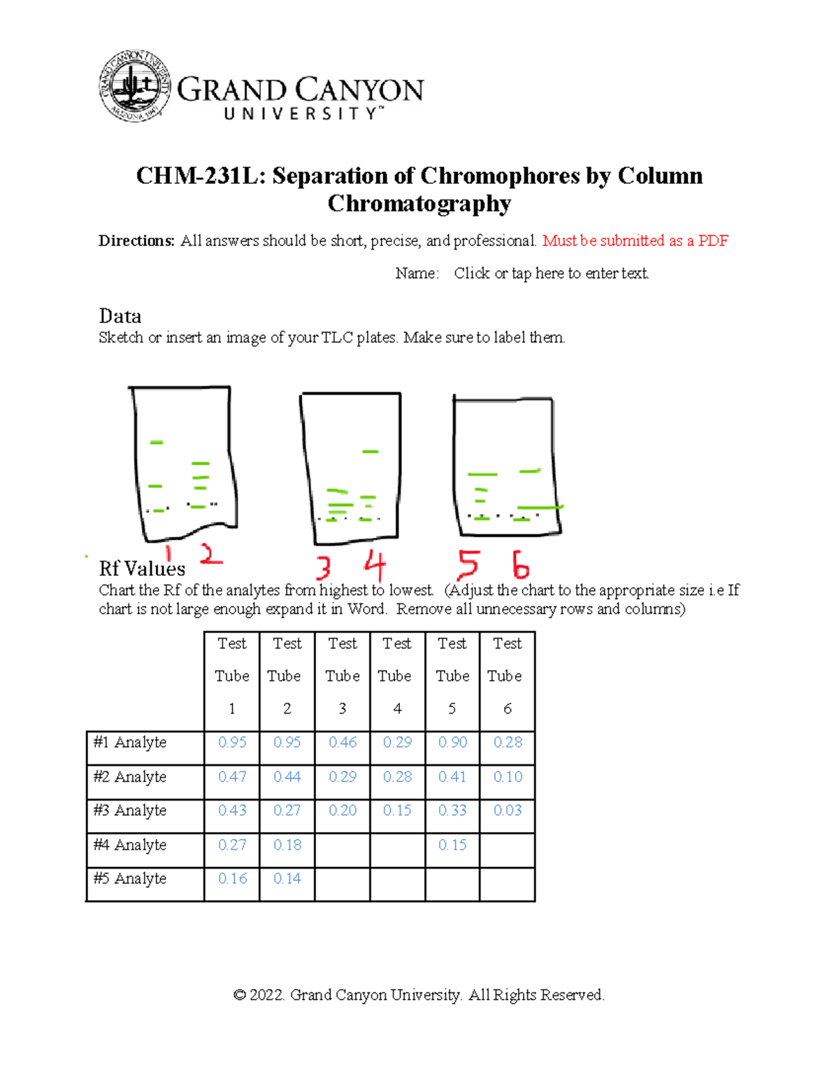 CHM-231L Separation of Chromophores by Column Chromatography - CHM-231L ...