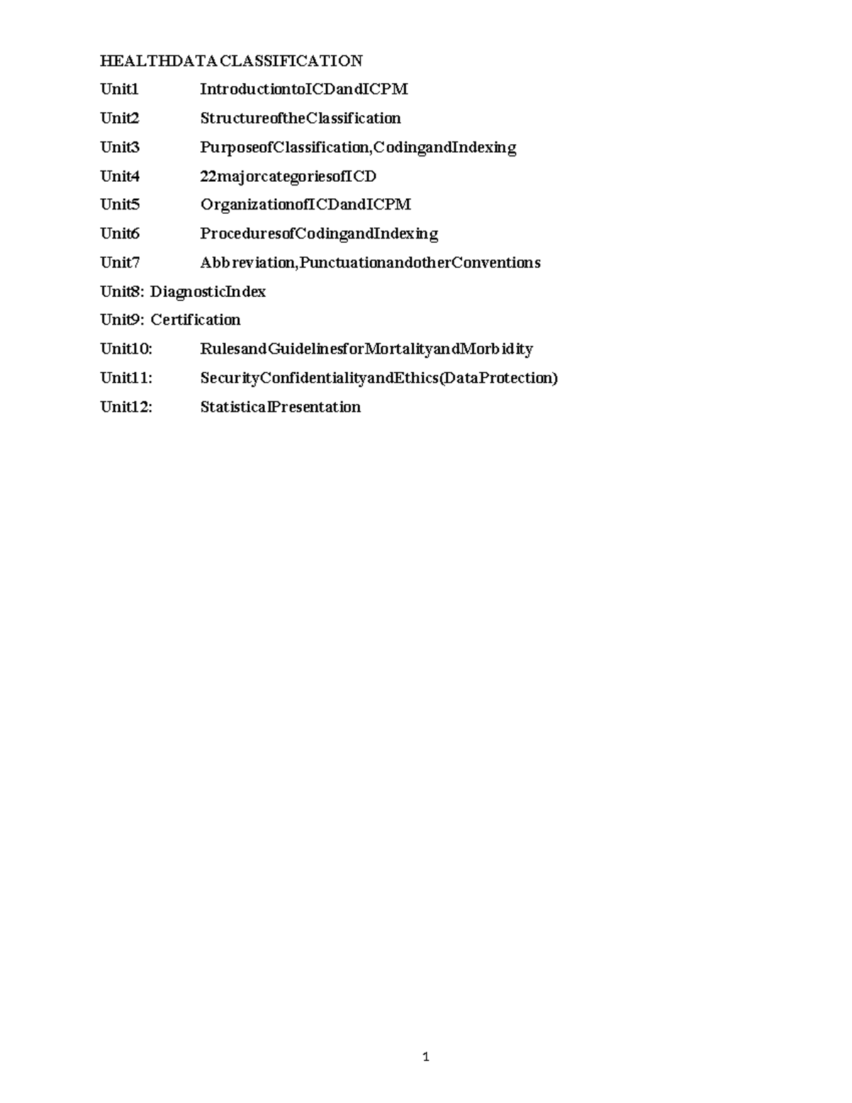 Health DATA Classification Notes - Copy-1-1-1 ...