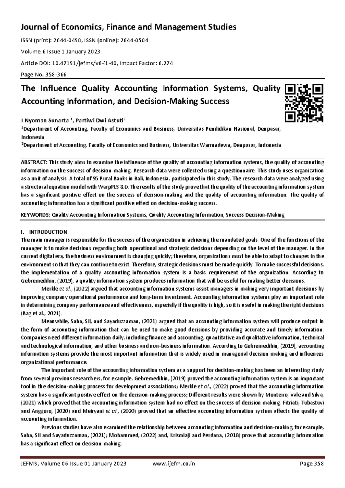 40 - AiS research - Journal of Economics, Finance and Management ...