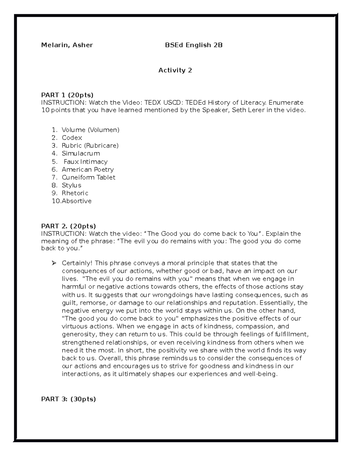 Educ 102 - I will use this as reference - Melarin, Asher BSEd English ...