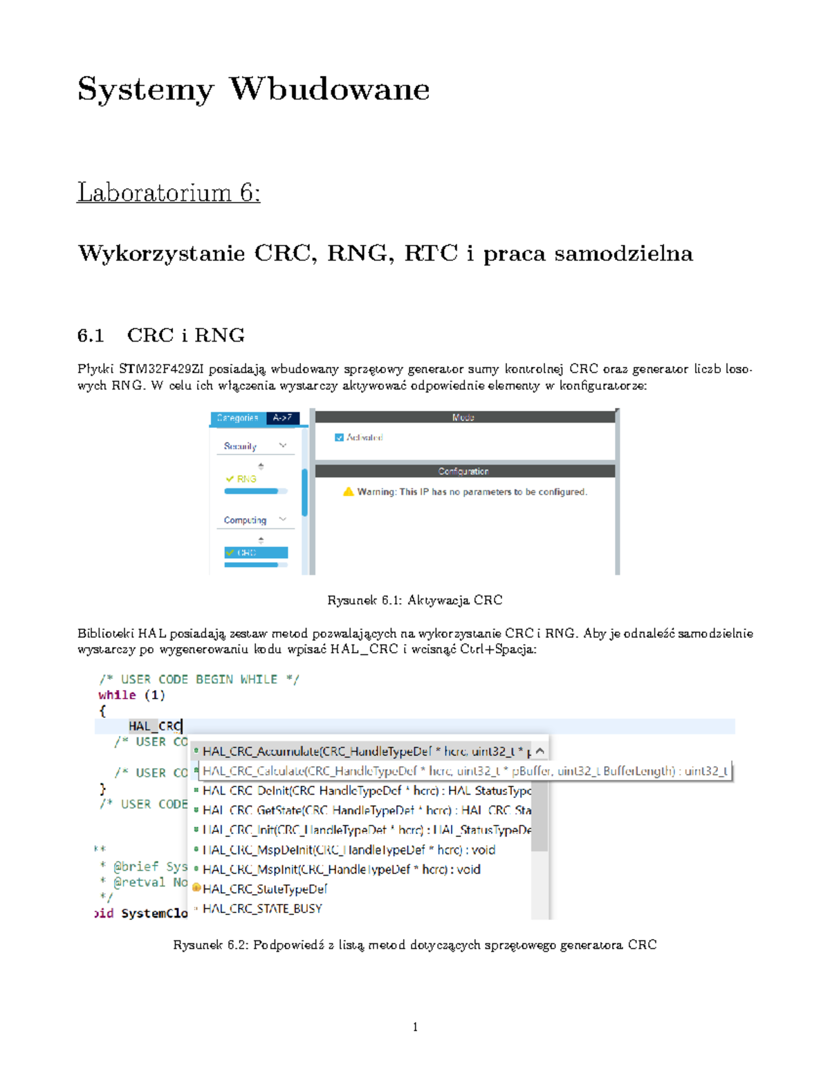 Lab06 - Systemy wbudowane - Systemy Wbudowane Laboratorium 6 ...