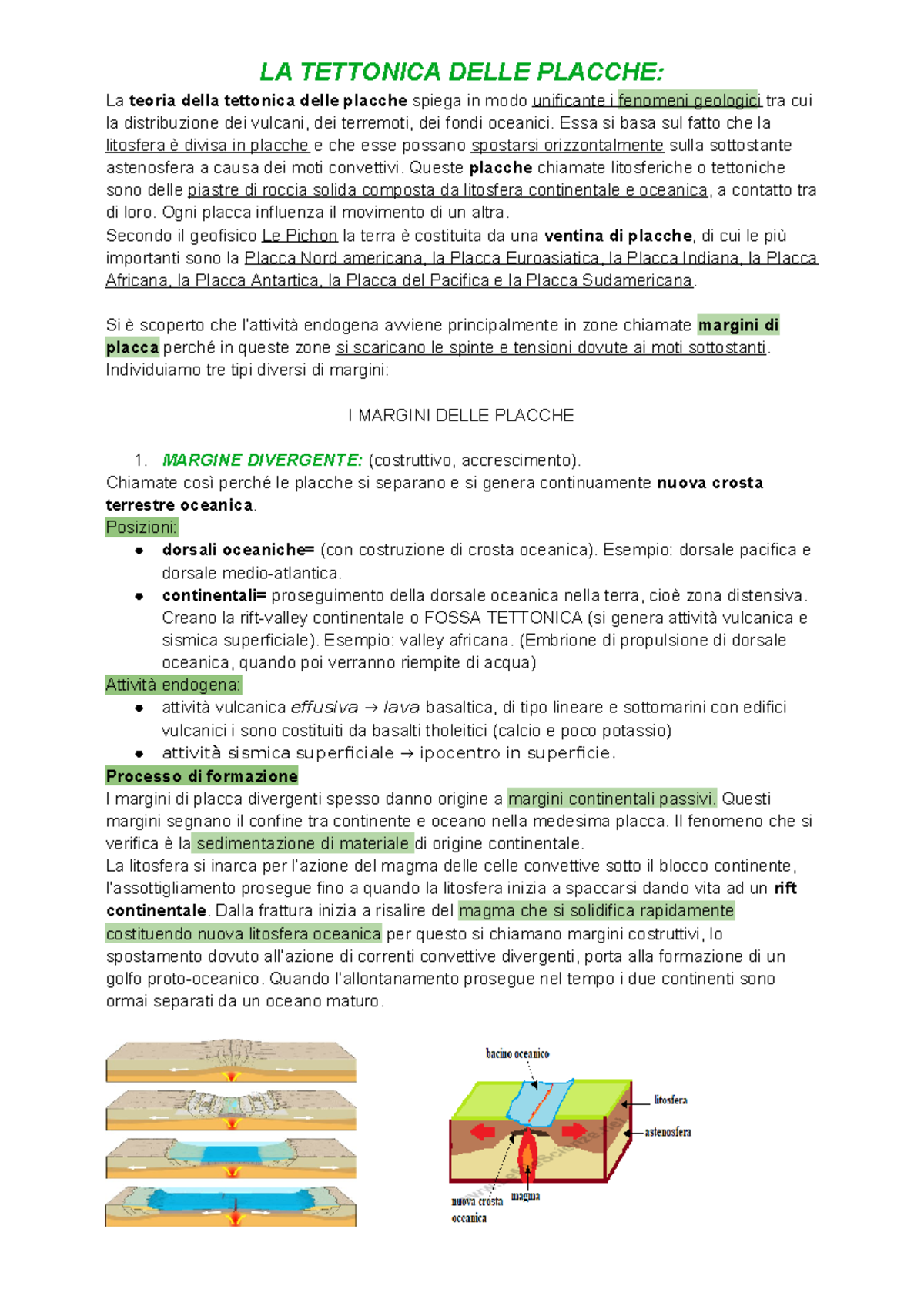 Scienze la tettonica delle placche - LA TETTONICA DELLE PLACCHE: La teoria della tettonica delle ...