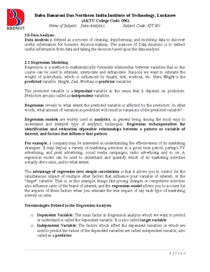 Unit-1 Question Bank Data Analytics - AKTU - Studocu