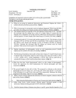 Intersection and resection - OBJECTIVE: To DETERMINE THE POSITION OF ...