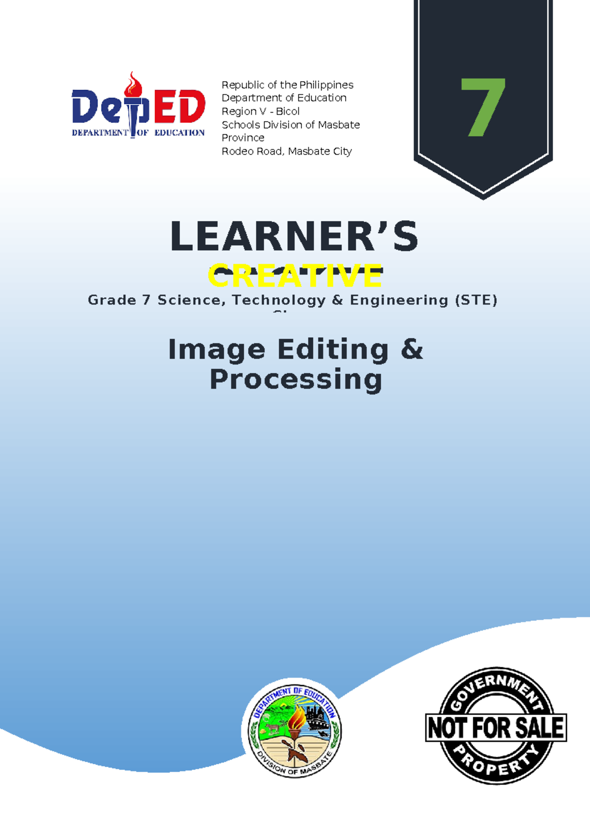 Creative-Technology-Q1-L7.W8.9-Raya - 7 LEARNER’S PACKET CREATIVE ...