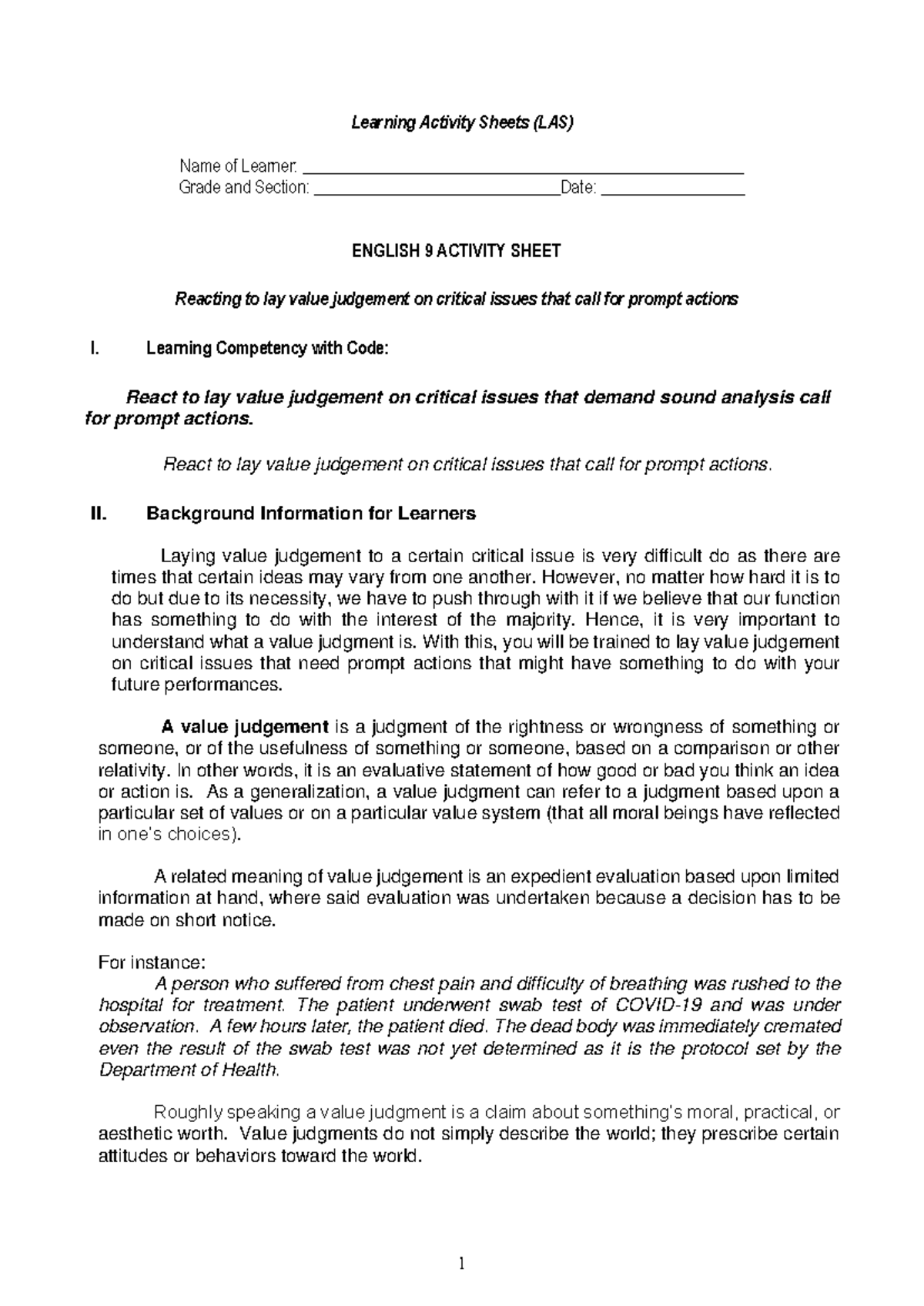 Q4-M2-Eng9 - This is a practice material which includes questions after ...