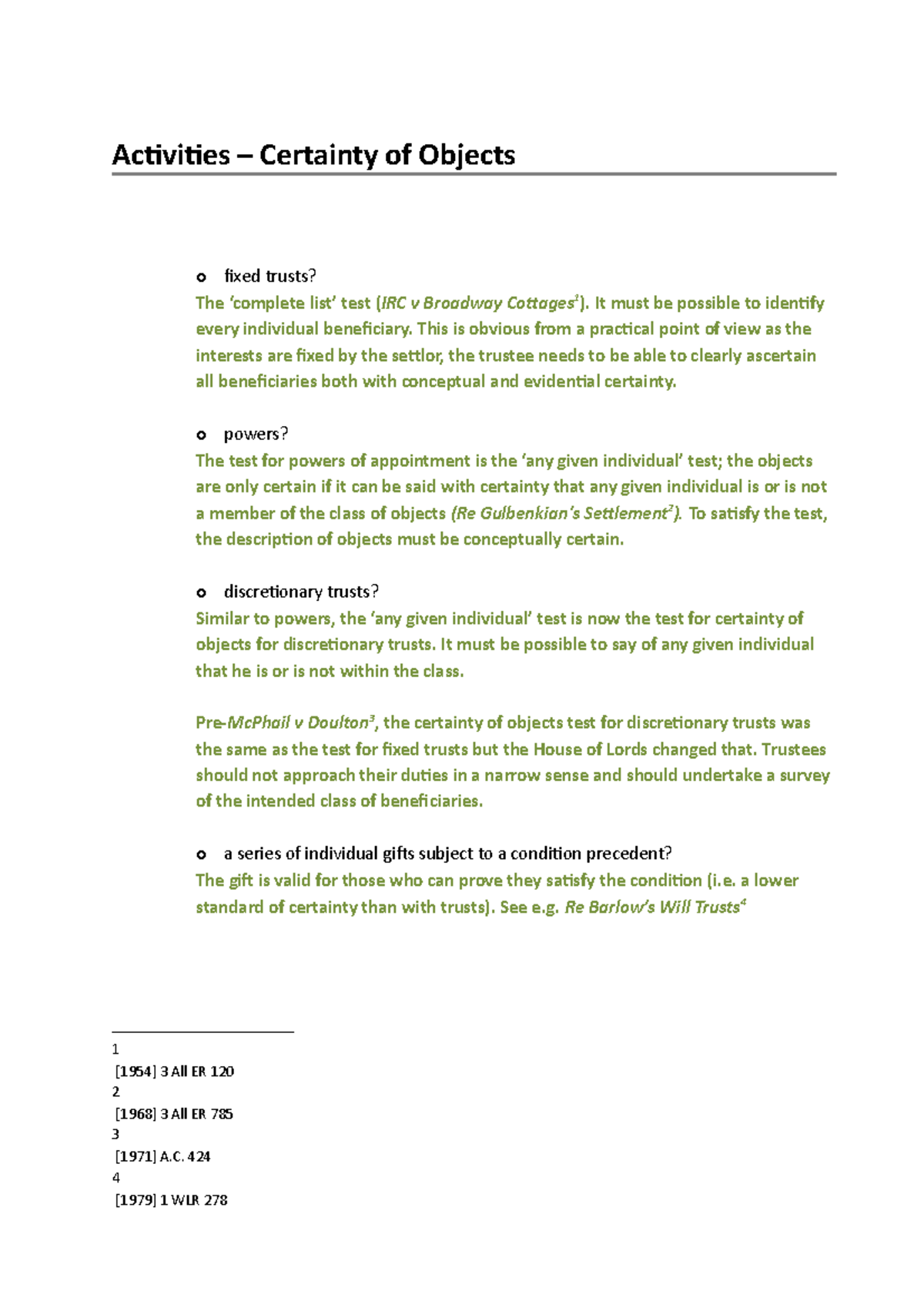 Certainty of Objects - Activities - 456Z0016 - MMU - Studocu