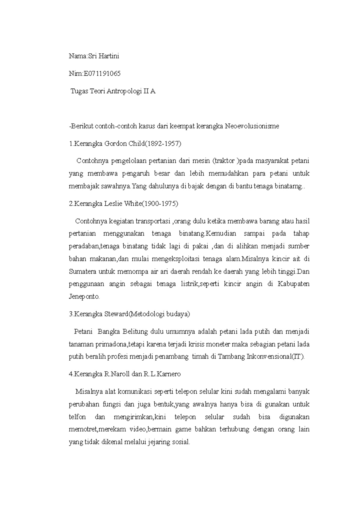 Work 28 - job - Nama:Sri Hartini Nim:E Tugas Teori Antropologi II A ...