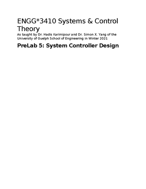 Systems and Control Theory Textbook “Modern Control Systems” Part I Introduction to Control ...