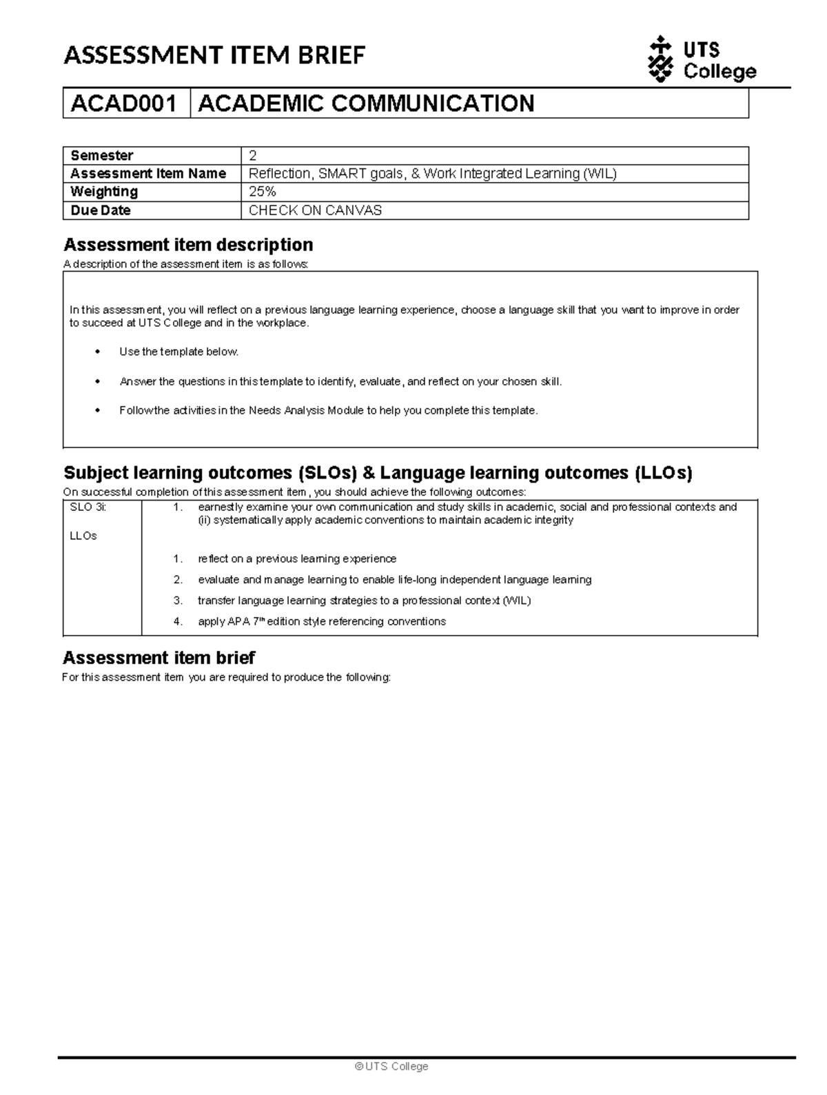 ACAD.Assessment 1 Sample for HD - ACAD001 ACADEMIC COMMUNICATION ...