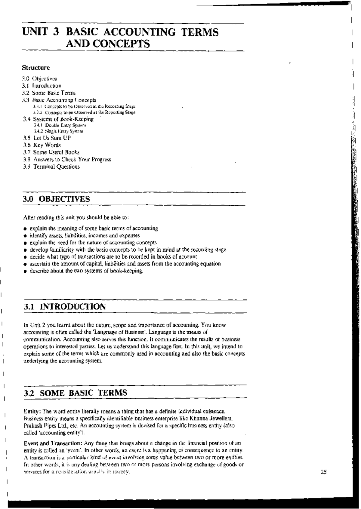 Unit-3 - Basics - UNIT 3 BASIC ACCOUNTING TERMS AND CONCEPTS Structure ...