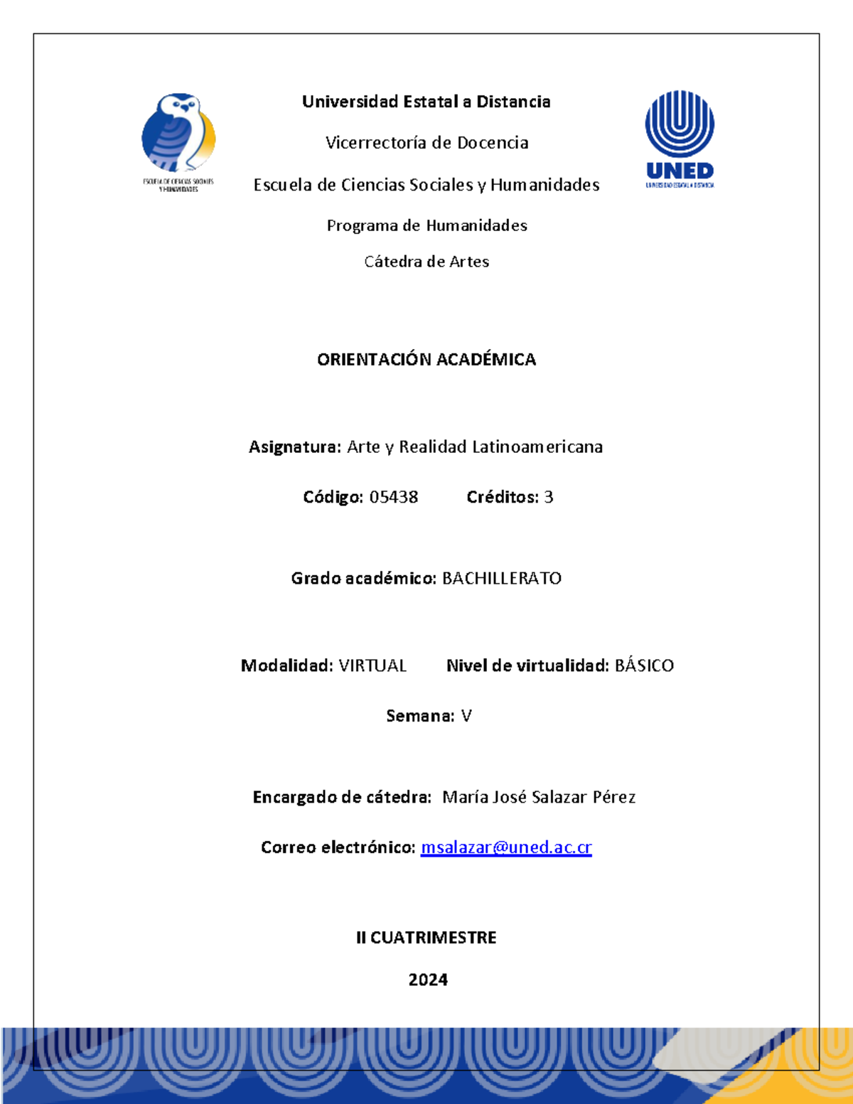 Orientacion academica - Universidad Estatal a Distancia Vicerrectoría ...