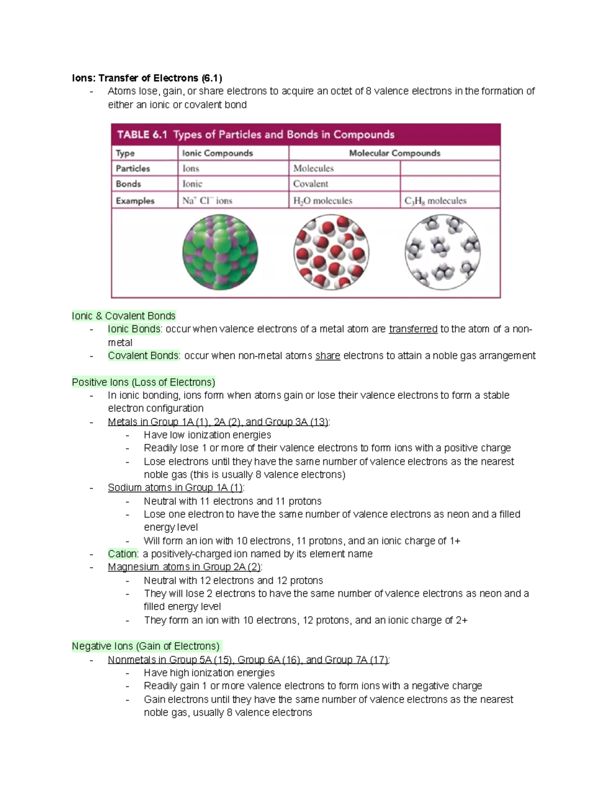Chapter 6 - These are notes during Professor Stacey Littlejohn's summer ...