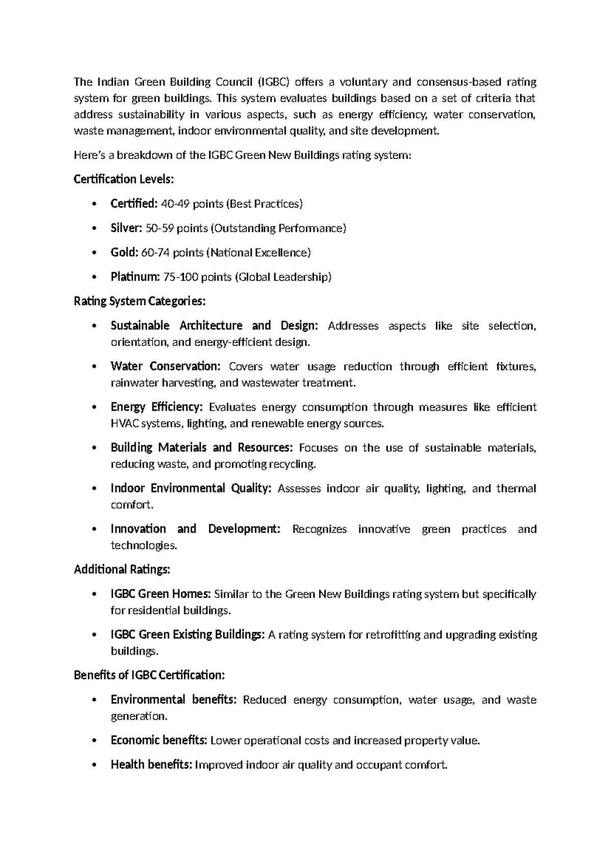 3.Green building ratings IGBC & LEED - The Indian Green Building ...