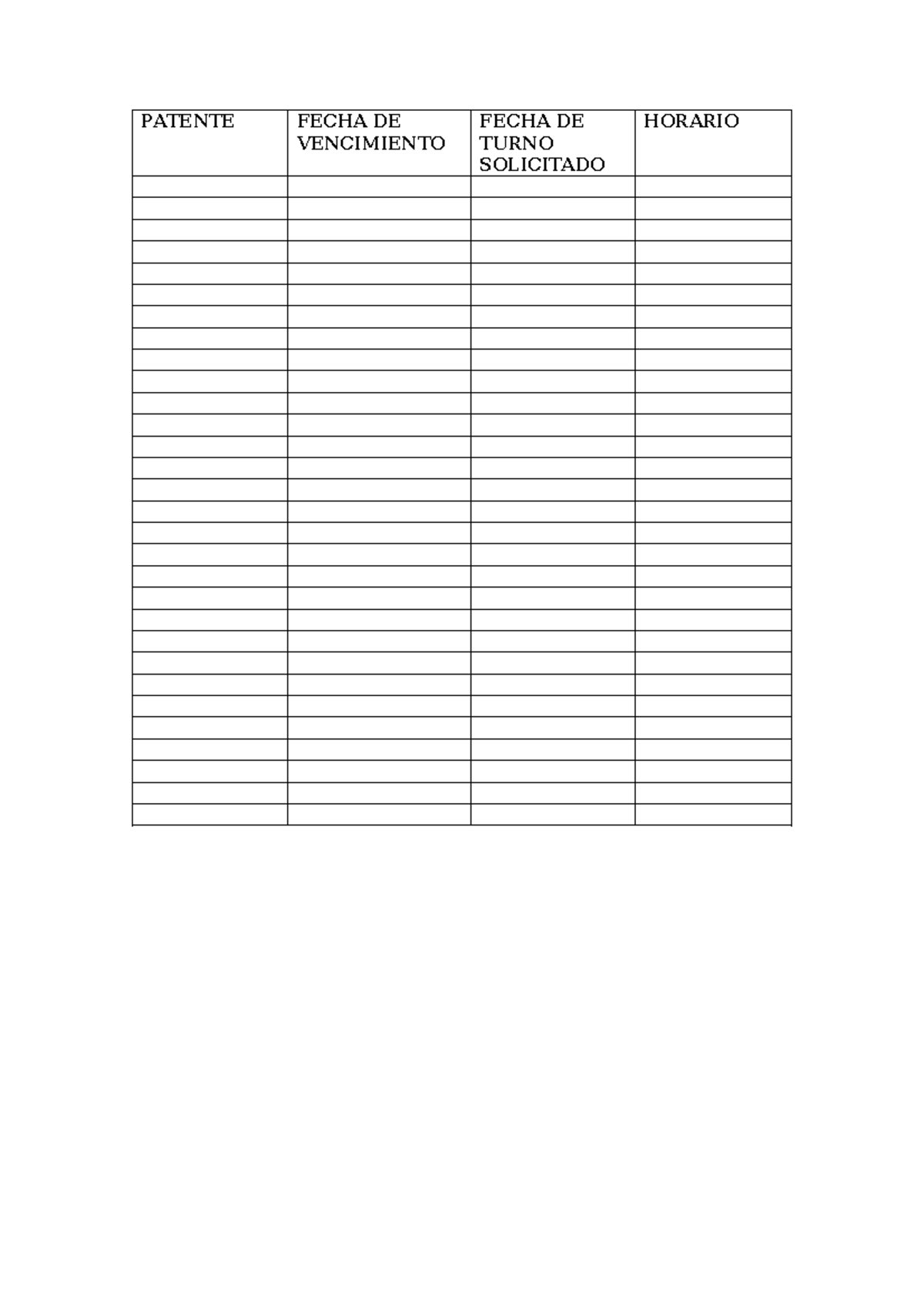 Patente - bbbbb - Ciencias sociales - PATENTE FECHA DE VENCIMIENTO FECHA DE TURNO SOLICITADO ...