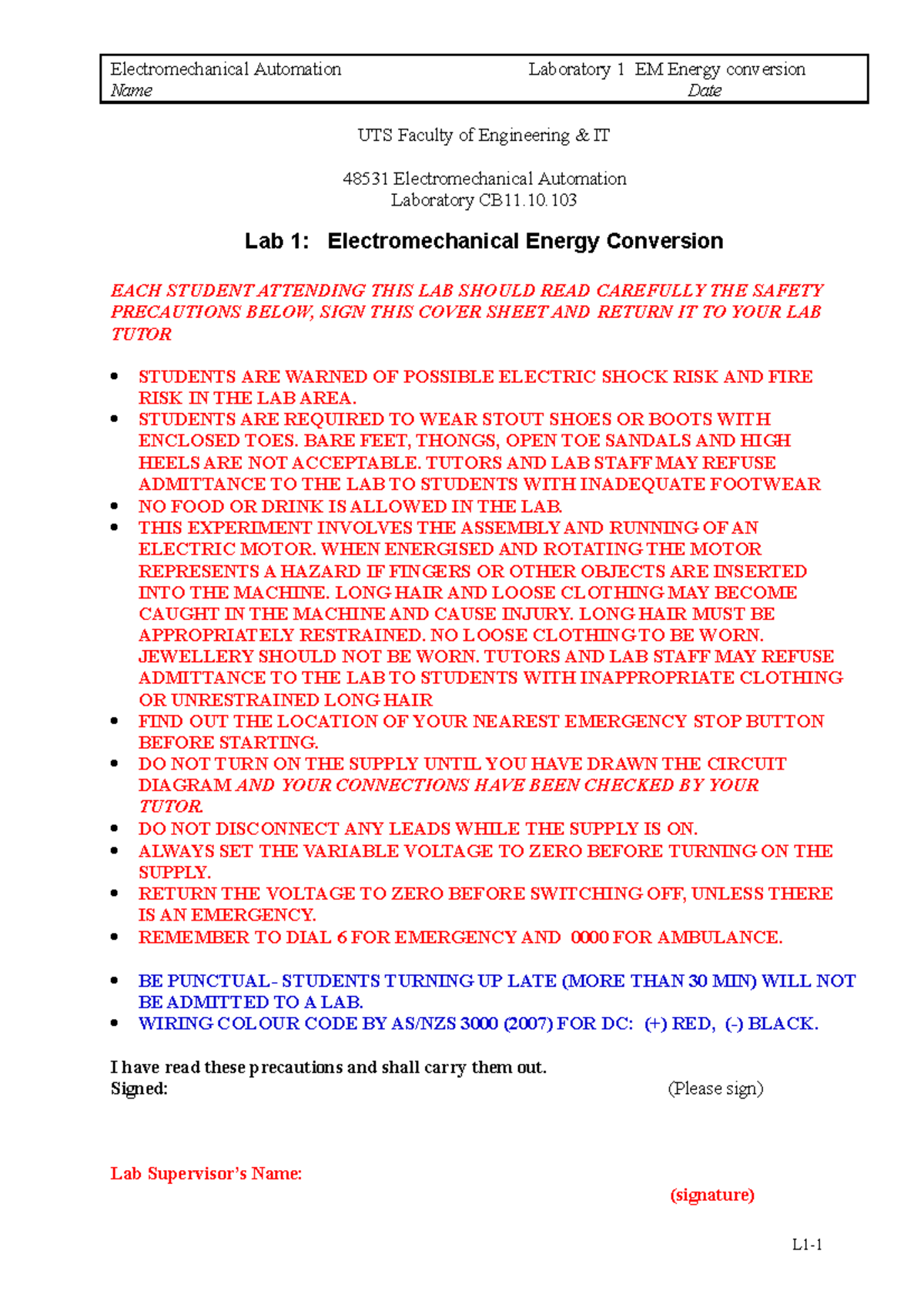 Lab1 - assignment - UTS Faculty of Engineering & IT 48531 ...
