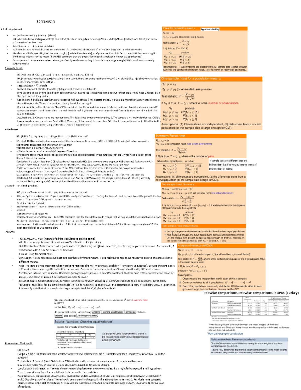 Better Stats Cheat Sheet - STAT1070 - C C - Studocu