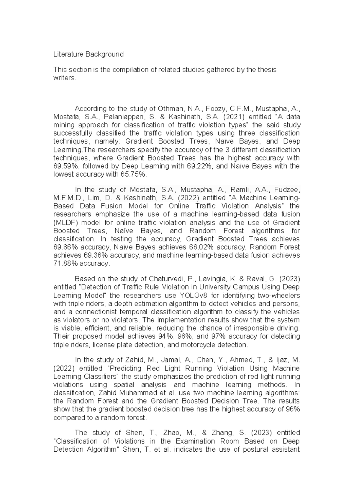 Literature Background - Literature Background This section is the ...