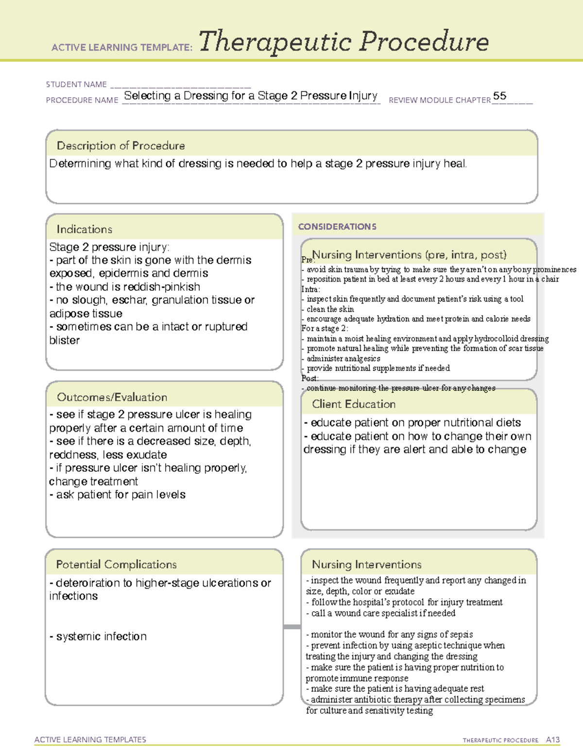 Therapeutic Procedure Template Prntbl concejomunicipaldechinu gov co