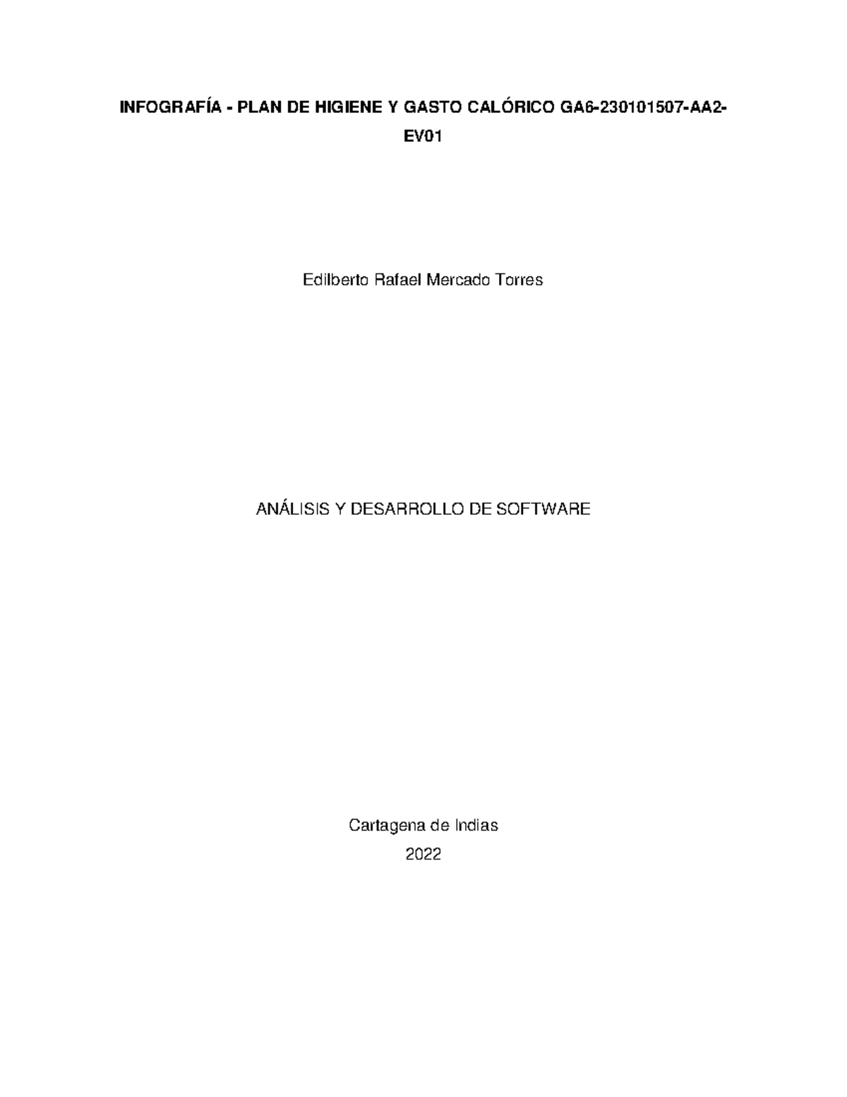 Infografiaaa - dsadsad - INFOGRAFÍA - PLAN DE HIGIENE Y GASTO CALÓRICO ...