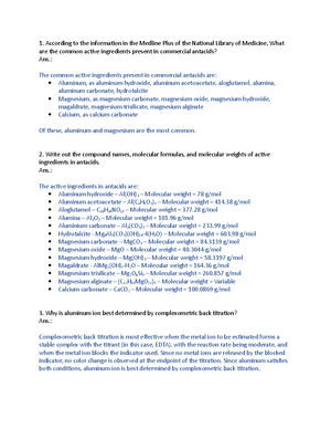 5.8 Questions for the Experiment - Questions for the experiment. The ...