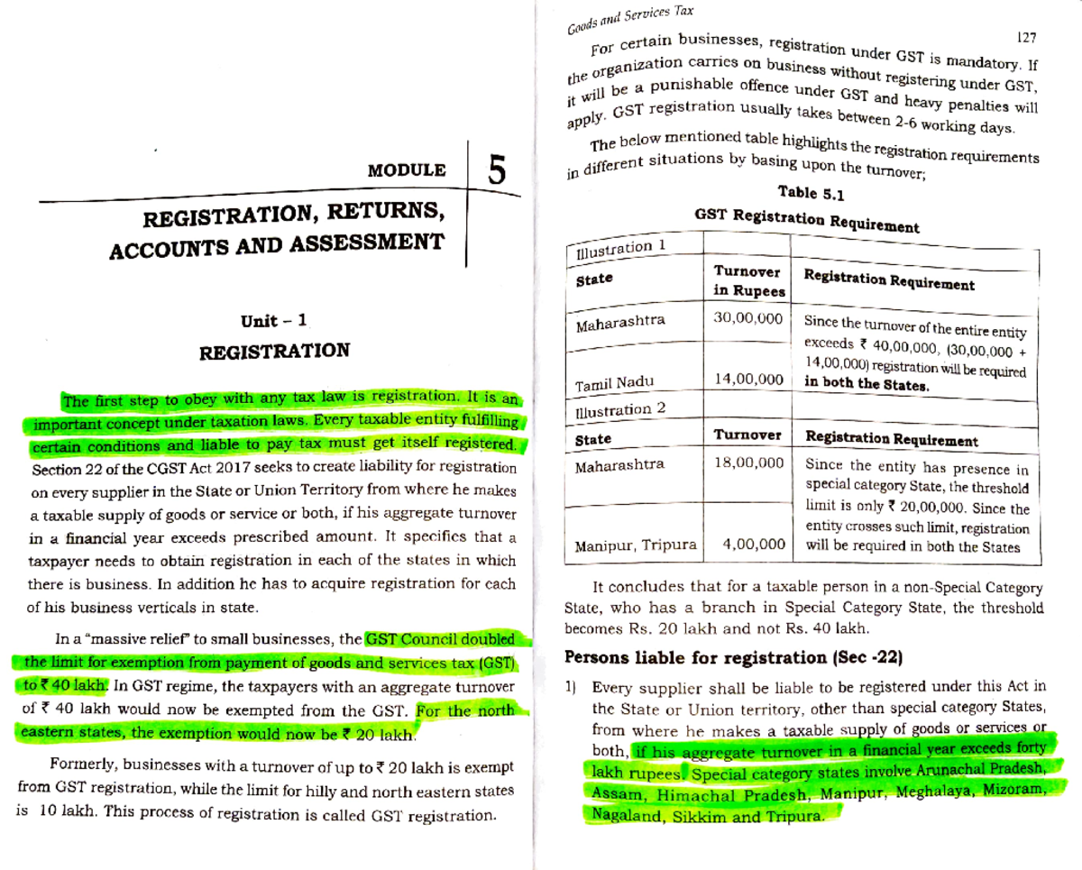 GST module 5 - B.com finance and taxition - Studocu