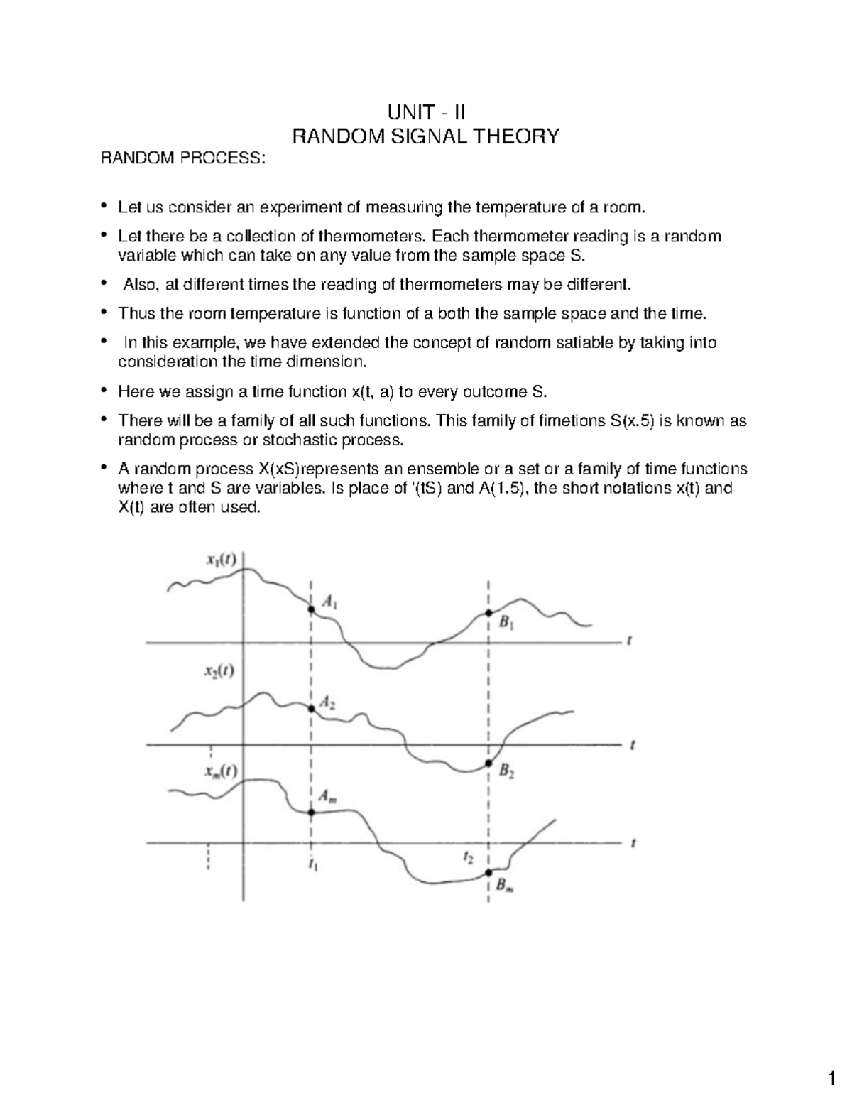 Note 1470197520 - It's about random variables - UNIT - II RANDOM SIGNAL THEORY RANDOM PROCESS ...