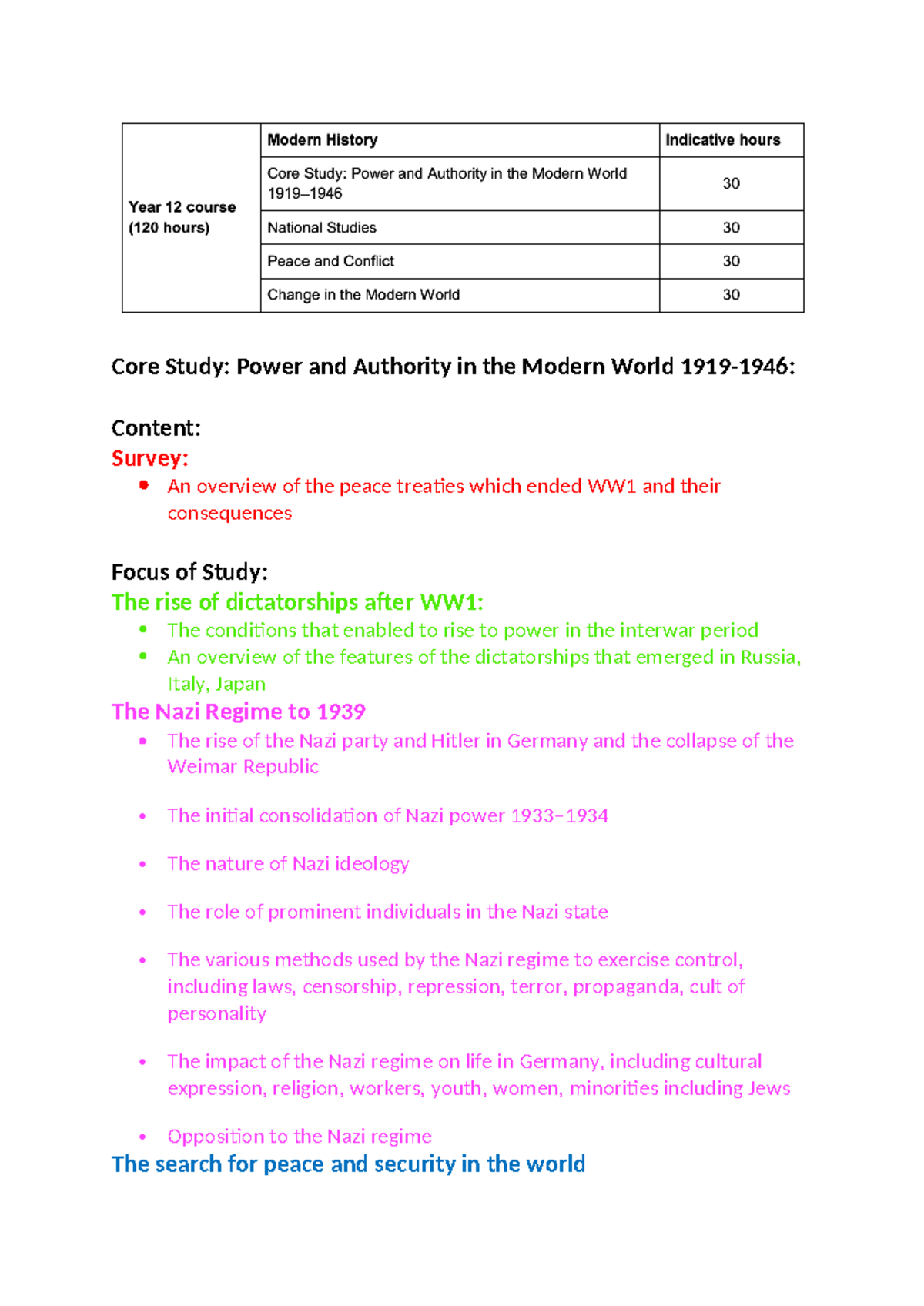 Power authority copy - Core Study: Power and Authority in the Modern ...