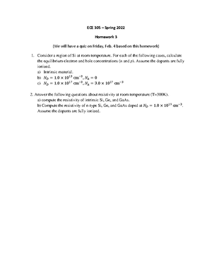 HW4 S2022 - Homework - 1 ECE 305 – Spring 2022 Homework 4 (quiz on ...