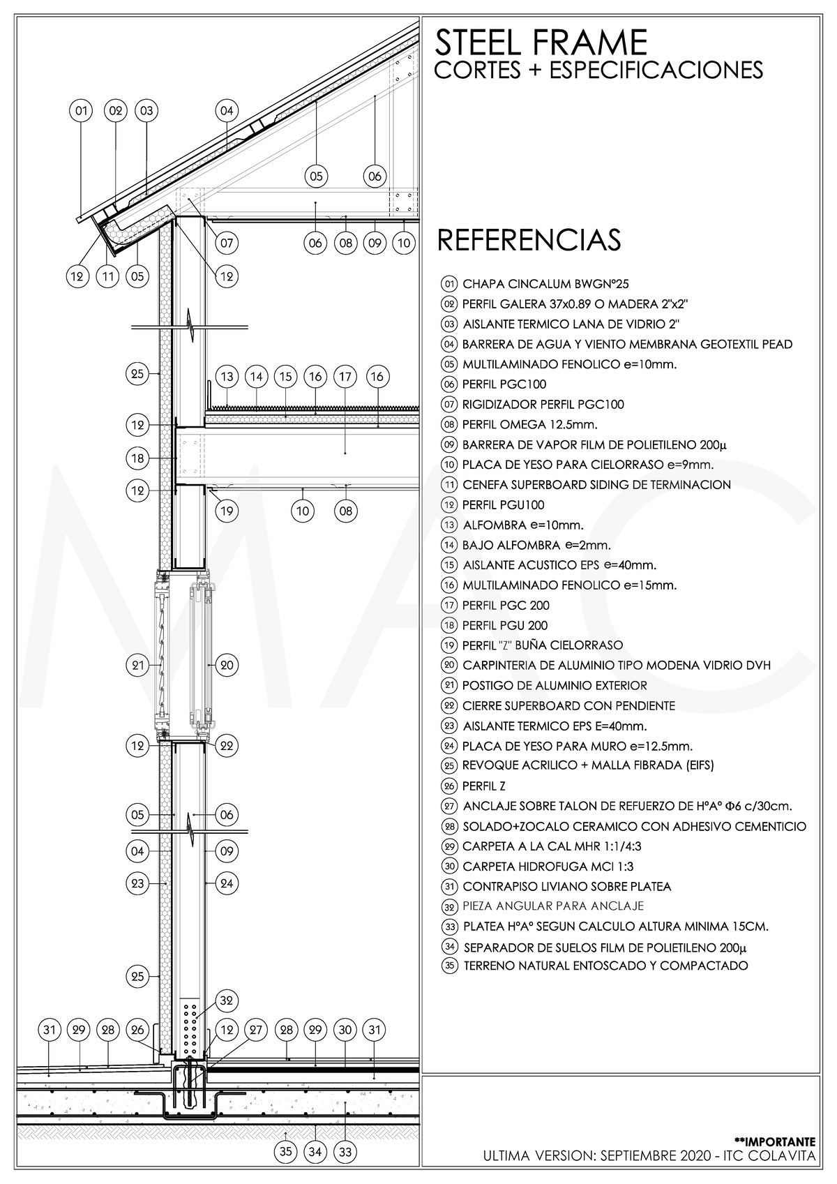 - Steel Frame- corte constructivo - STEEL FRAME CORTES ESPECIFICACIONES ...