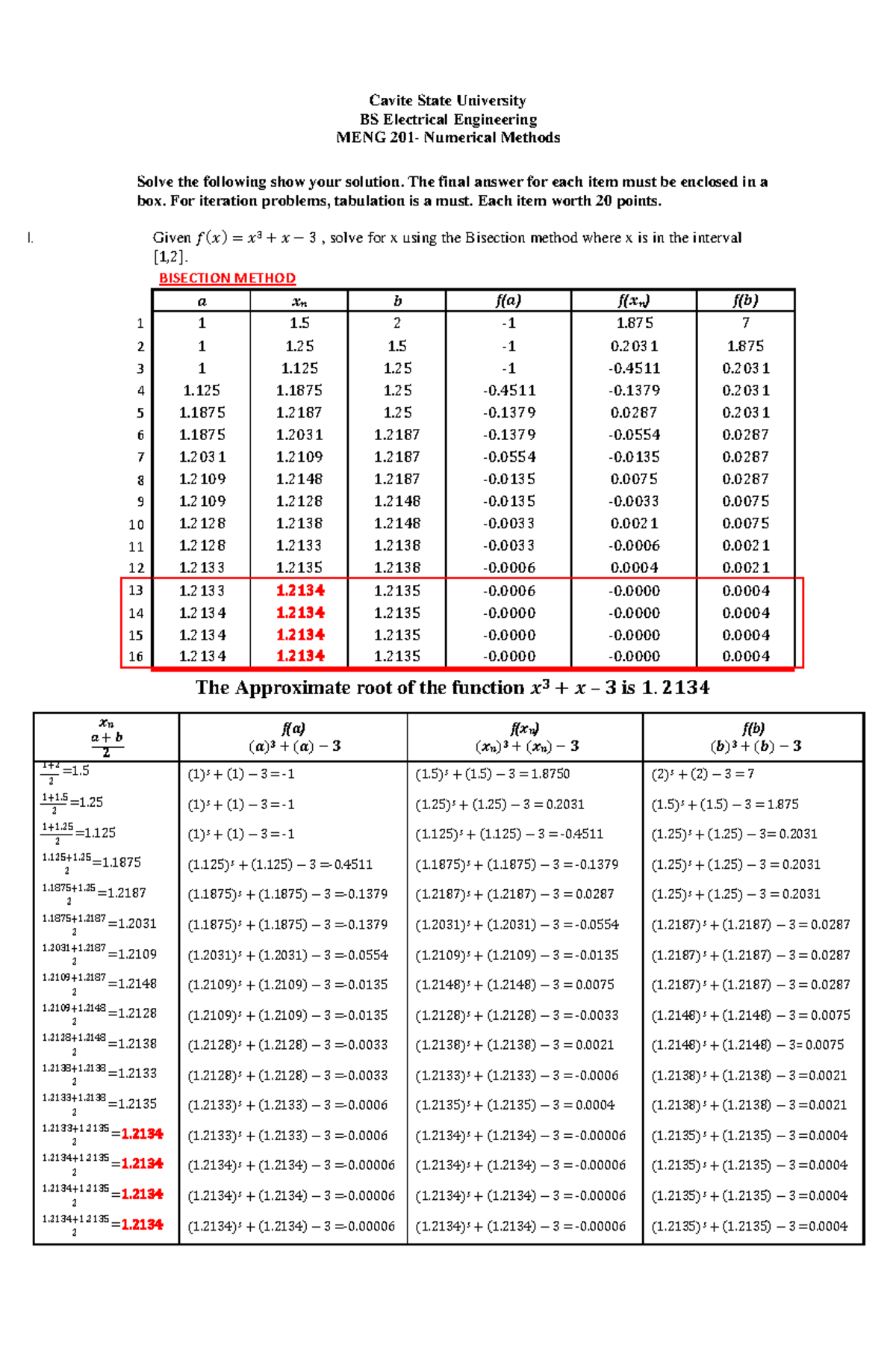 Numerical Methods Solved Problems with answers - Numerical Methods With ...