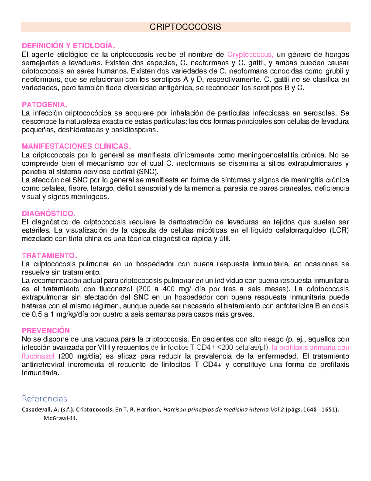 Criptococosis - Definición, etiología, tratamiento, entre otros - CRIPTOCOCOSIS DEFINICIÓN Y ...