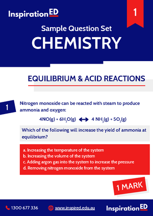 HSC Chemistry Year 12 Questions and Answer Booklet 2022 - Neapthem, for ...