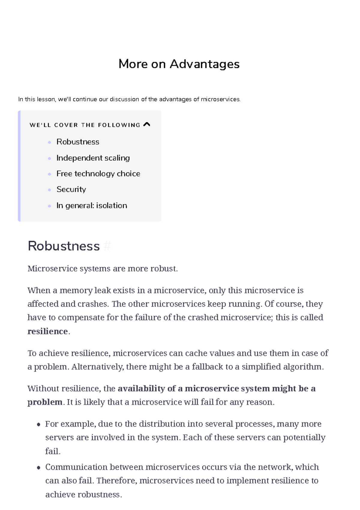 6 More on Advantages - JavaScript - More on Advantages In this lesson ...