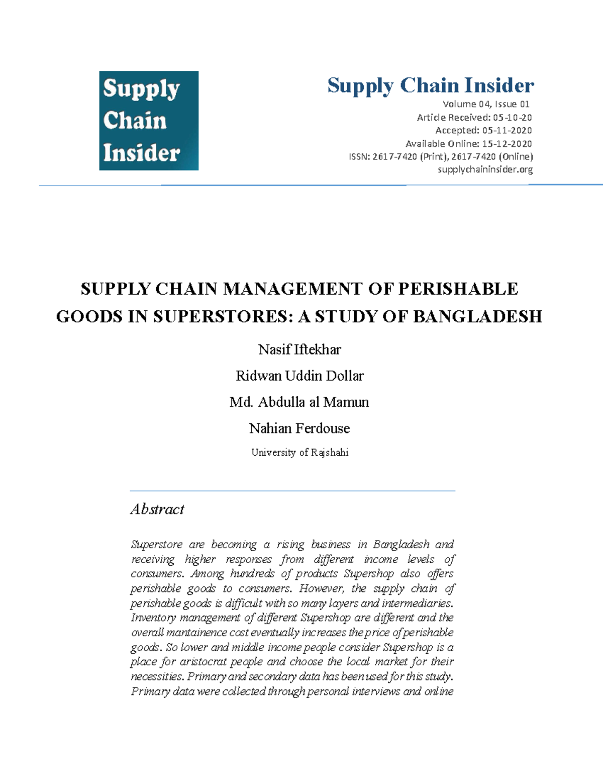 Admin,+ Supply+ Chain+ Management+OF+ Perishable+ Goods+IN+ Superstores ...