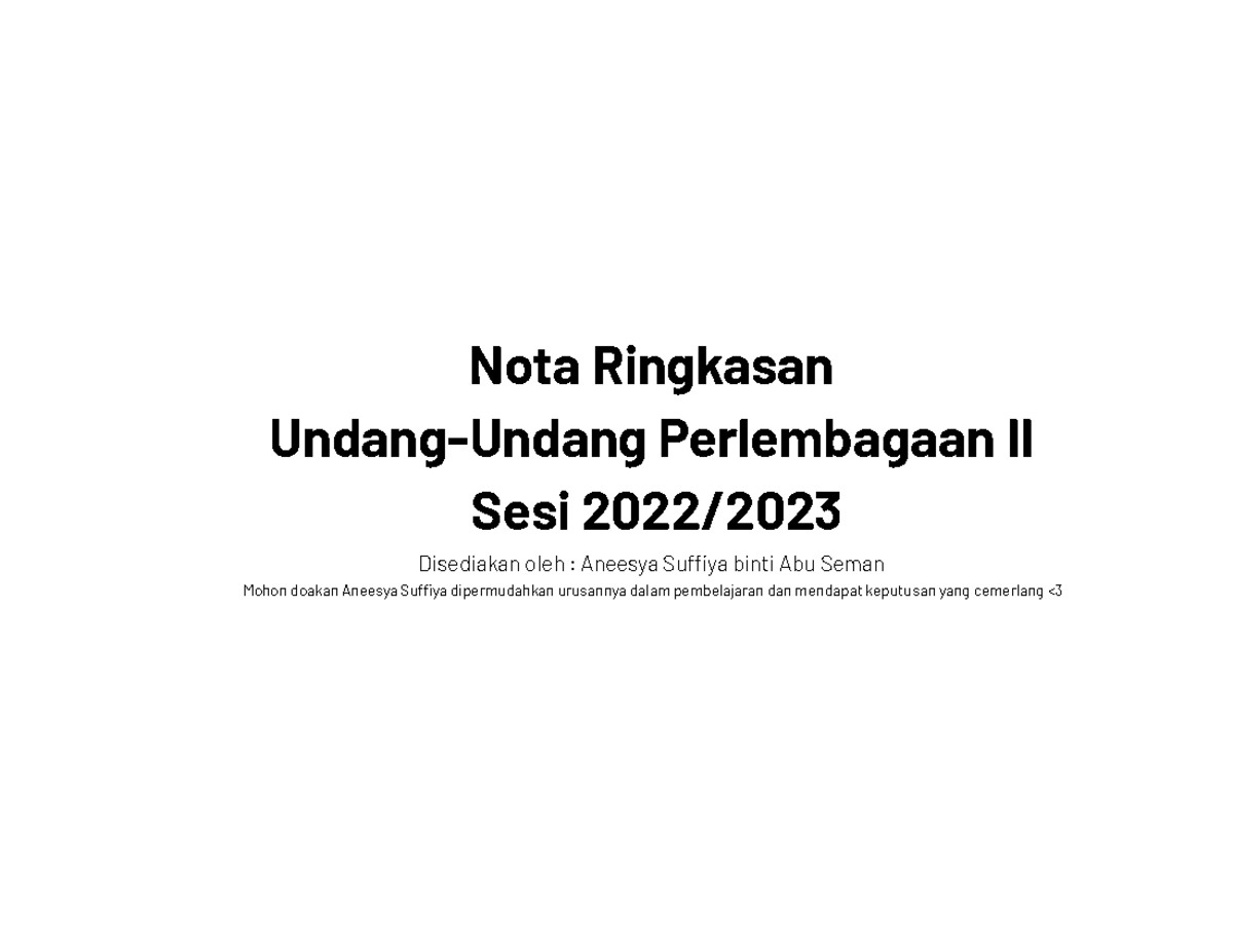 Nota Ringkasan - Consti II - Nota Ringkasan Undang-Undang Perlembagaan ...