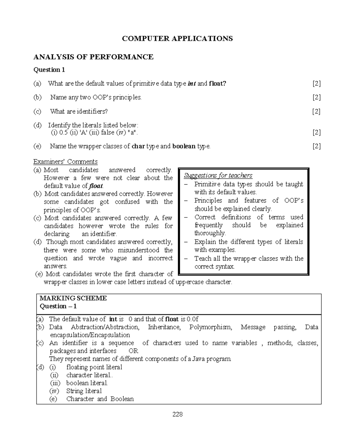 CS Props 1 - Class practice materials - 228 COMPUTER APPLICATIONS ...