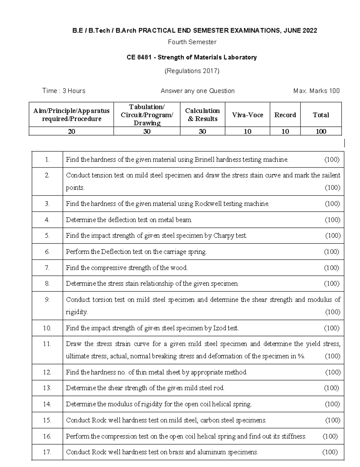 CE 8481 -11 - Civil Engineering Notes - B / B / B PRACTICAL END ...