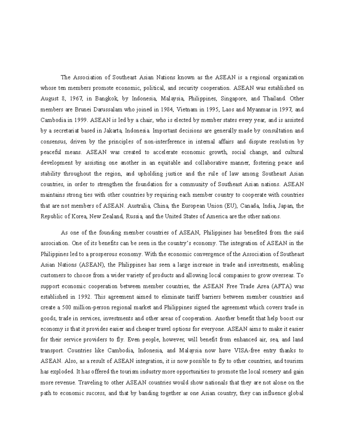 Asean Writing Activity - The Association of Southeast Asian Nations ...