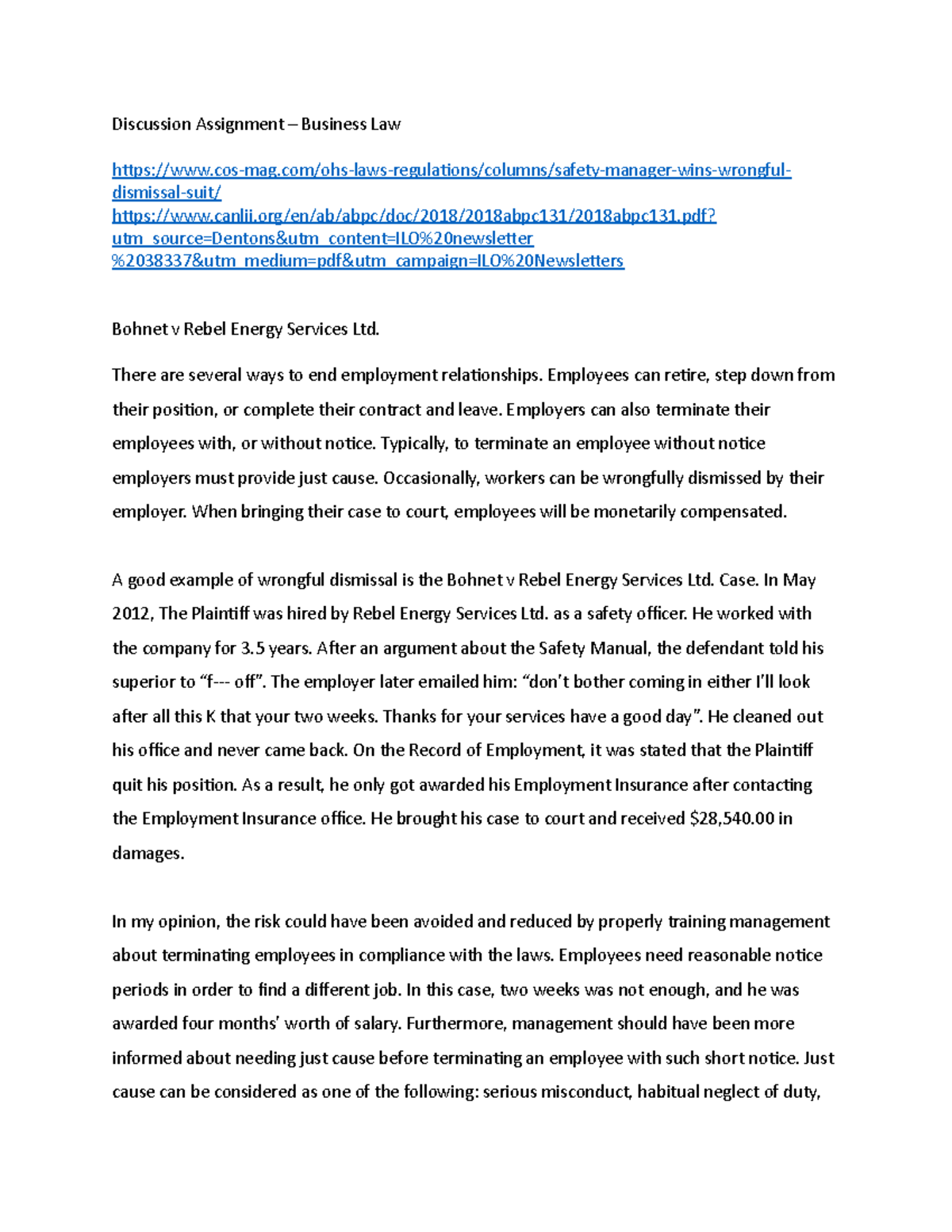 Discussion Assignment - pdf? utm_source=Dentons&utm_content=ILO ...