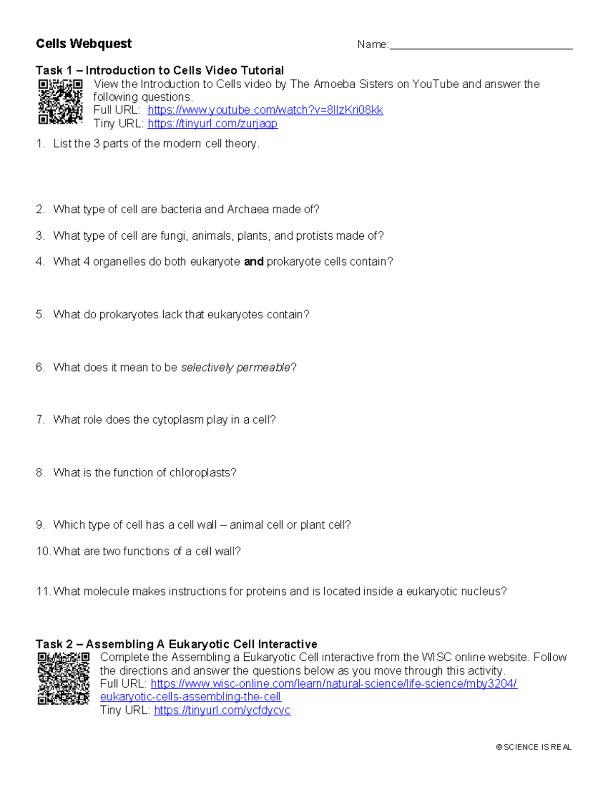 Trevor Ballard - Editable Cells Webquest - Cells Webquest Name: Task 1 ...