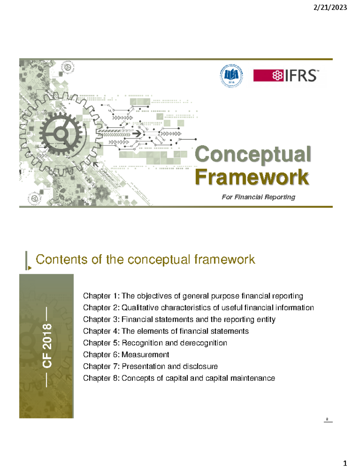 Topic 1 - Conceptual framework (16.11 - Conceptual Framework For ...