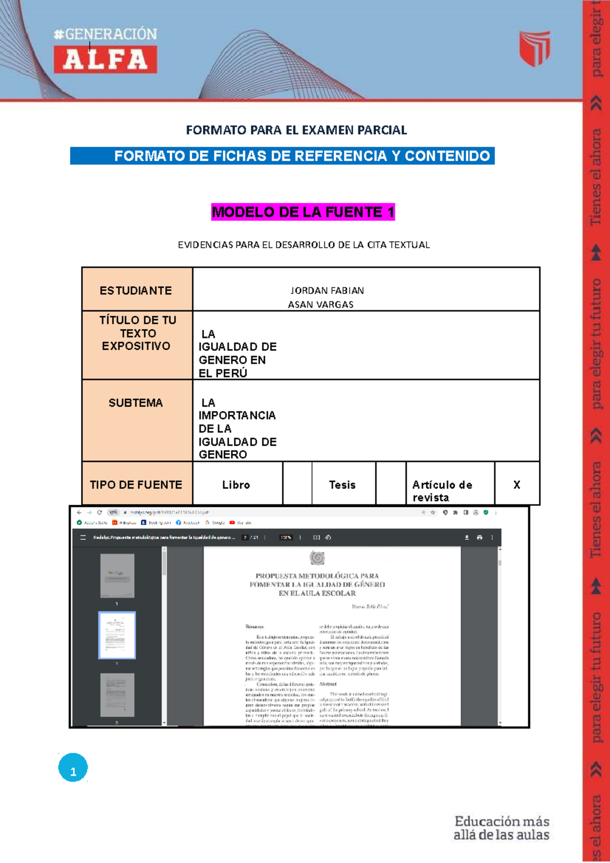 Formato PARA EL Examen Parcial N1 - FORMATO PARA EL EXAMEN PARCIAL ...