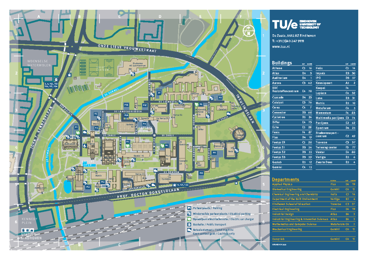 TUe Map - campus map - Universitycollege big images - TU Eindhoven ...