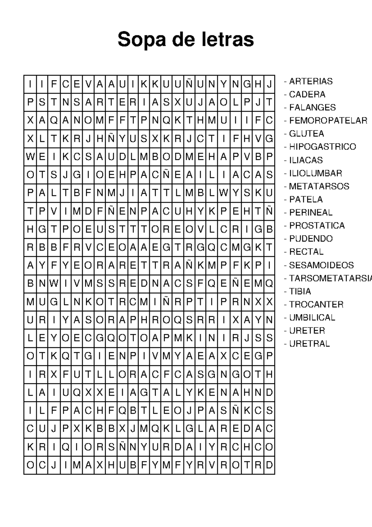 Sopadeletrassebastian - Sopa de letras I I F C E V A A U I K K U U Ñ U ...
