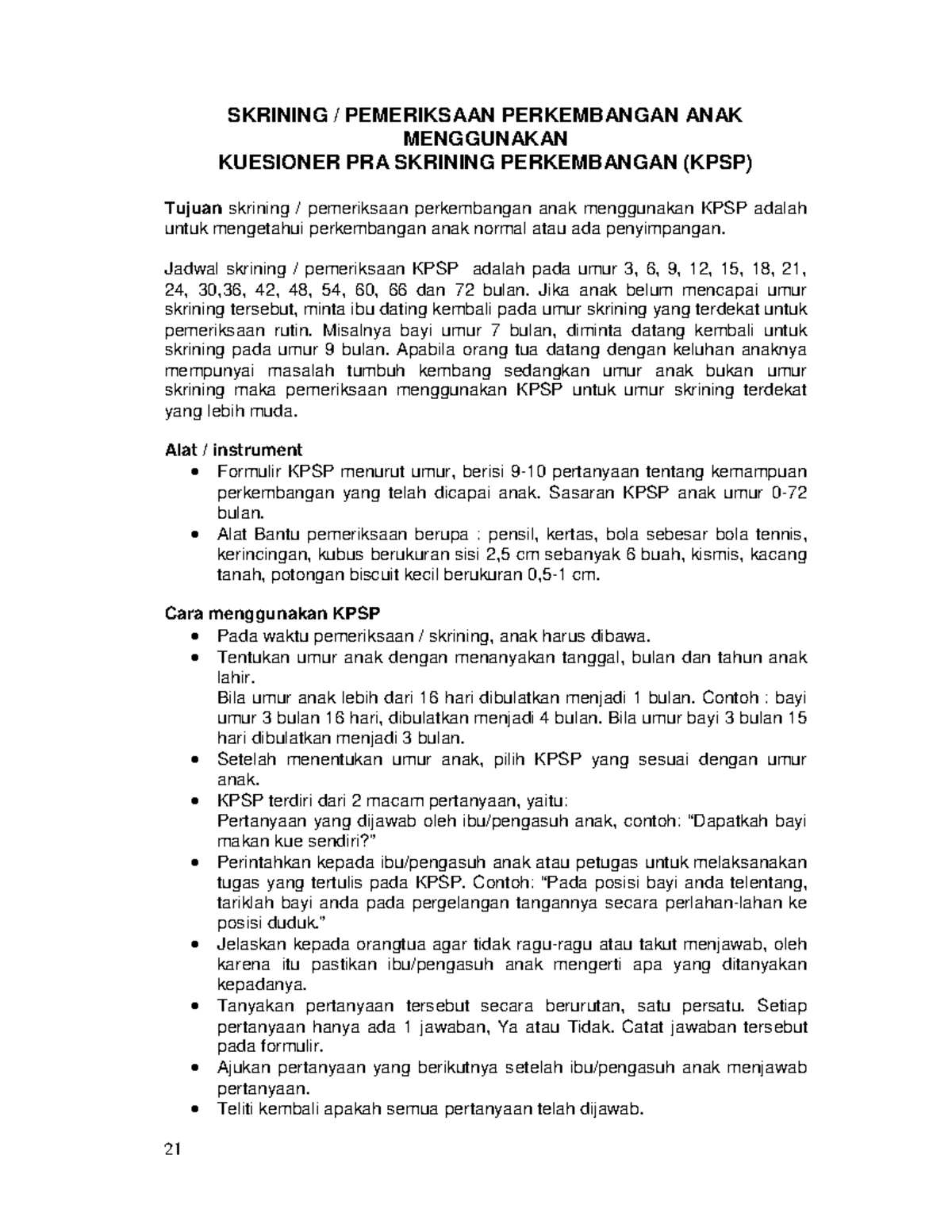 Kupdf*ihahyyuuu - SKRINING / PEMERIKSAAN PERKEMBANGAN ANAK MENGGUNAKAN ...