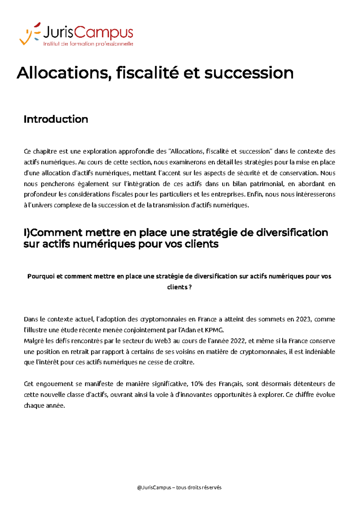 4. Allocations, fiscalité et succession - Ce chapitre est une exploration approfondie des - Studocu