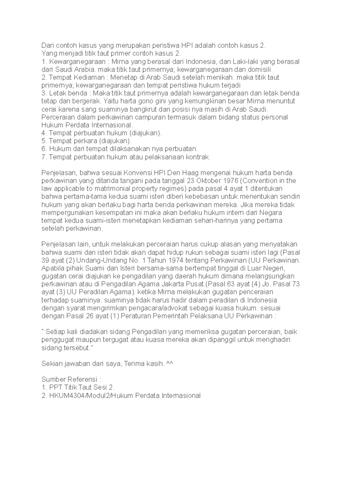 4. Sesi2 Hukum Perdata Internasional - Dari contoh kasus yang merupakan ...