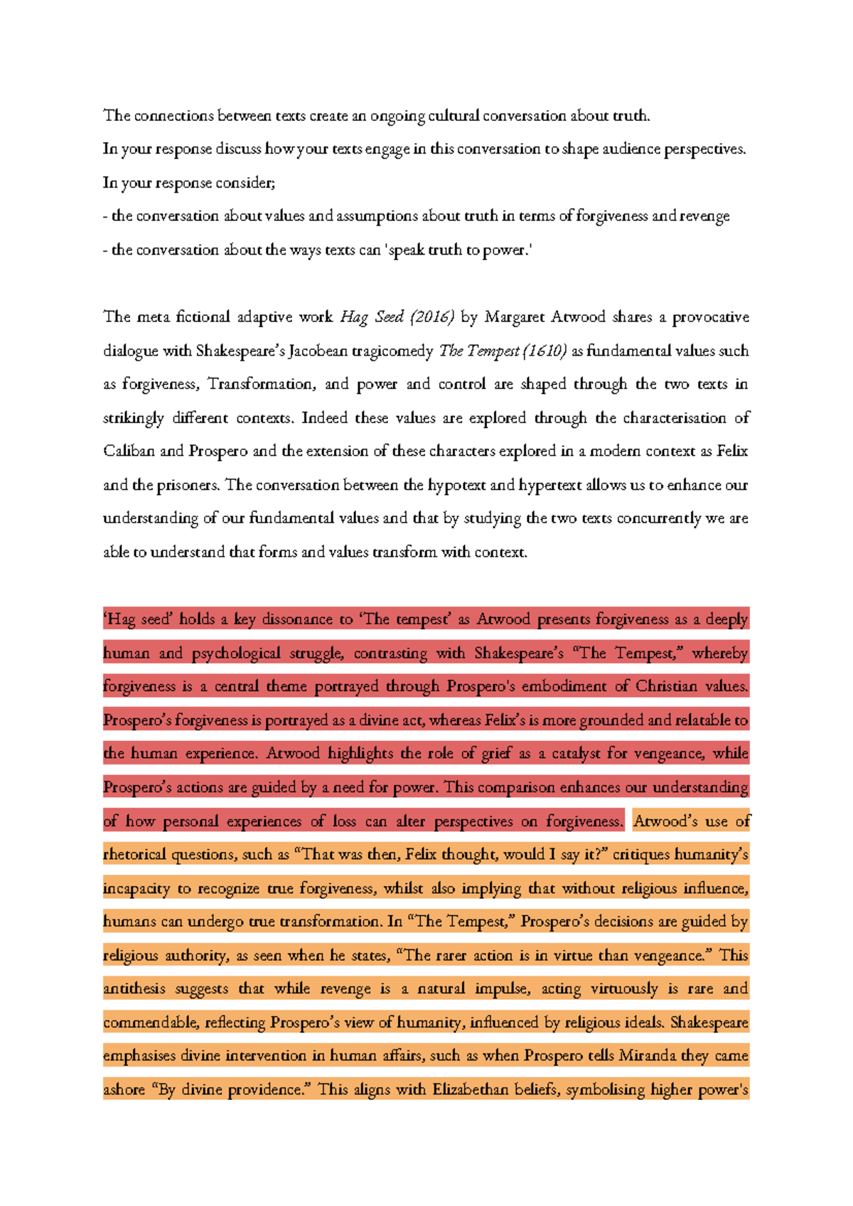 Week 5 question - Essay for module a textual conversation - The ...