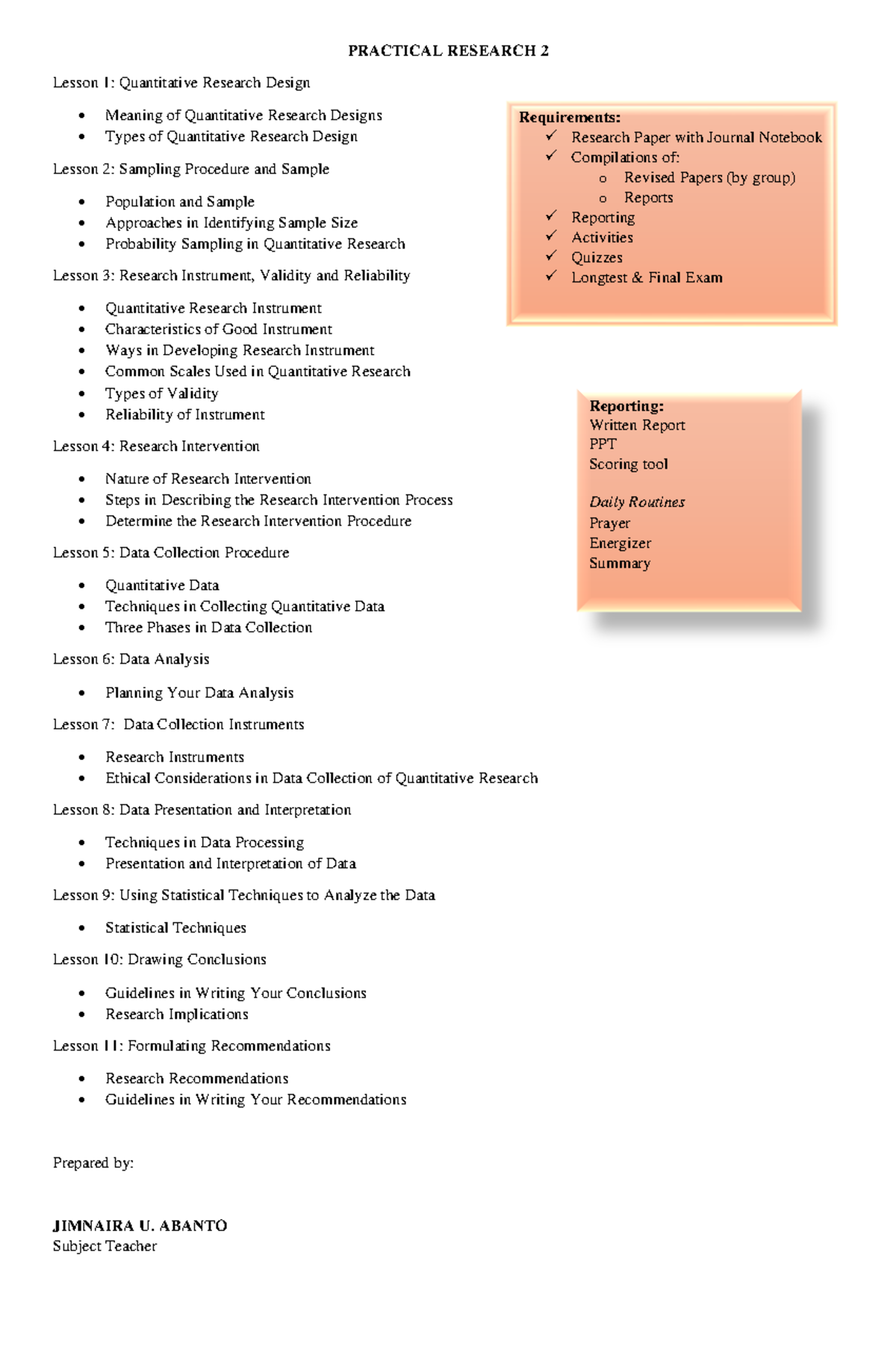 Practical- Research-2-1 - PRACTICAL RESEARCH 2 Lesson 1: Quantitative ...